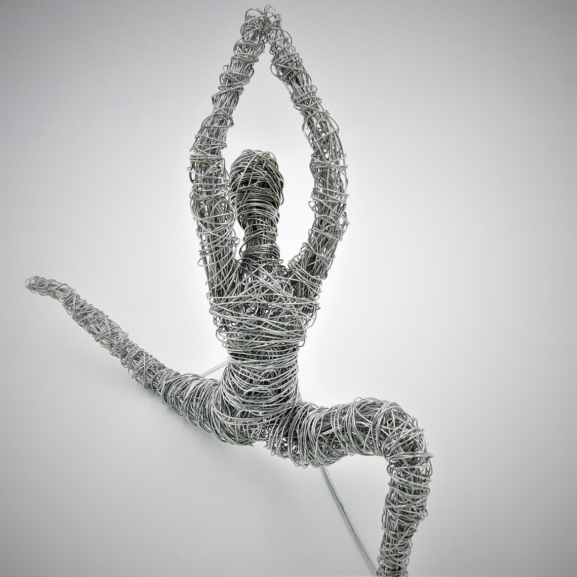 Zen Woman Figure Wire Sculpture Yoga Pose Sculpture Perfect - Etsy