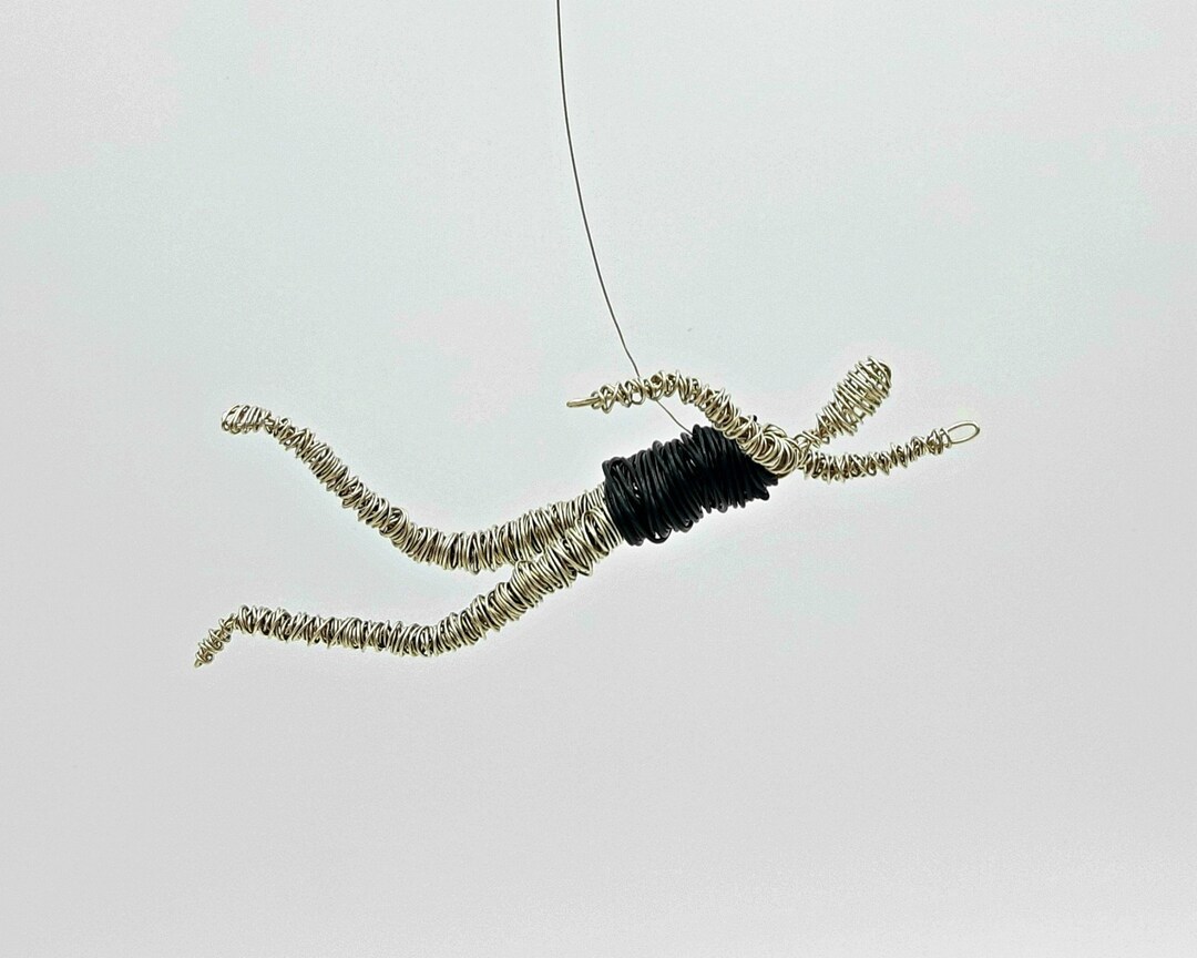 Micro Swimming Figure Sculpture, Wire Art Figurine Wall Hanging Gift ...