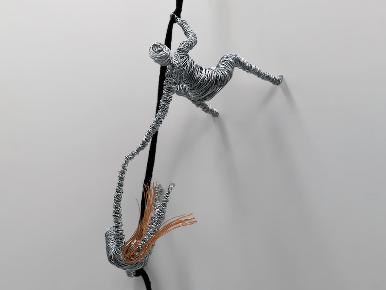 Climbing Figures Wire Sculptures Set of 2 Wire Sculptures - Etsy