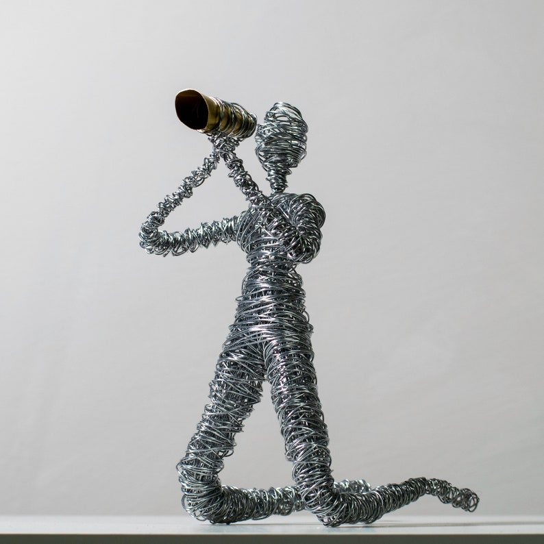 Man With the Binocular Wire Figure Personalized Wire | Etsy