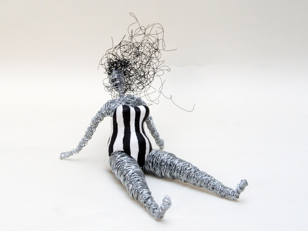 Woman Sculpture, Fat Lady, Wire Sculpture, Original Sculpture ...