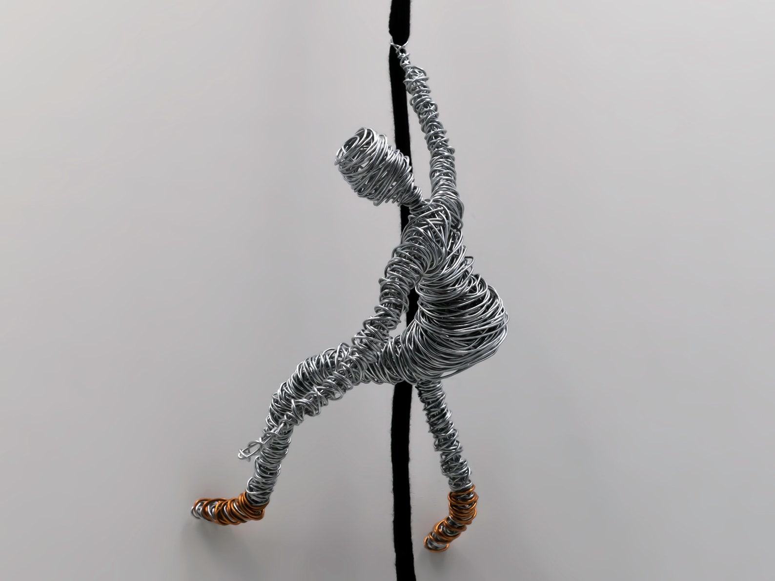Climbing Figure Metal Wall Art Wire Sculpture Wall Hanging - Etsy