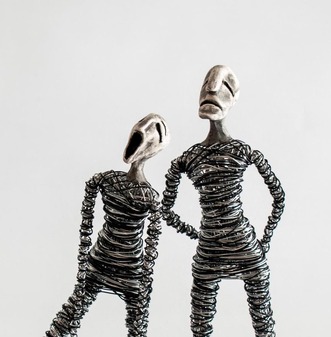 A Set of Two Creepy Sculptures, Strange Objects, Dark Creepy, Spooky ...