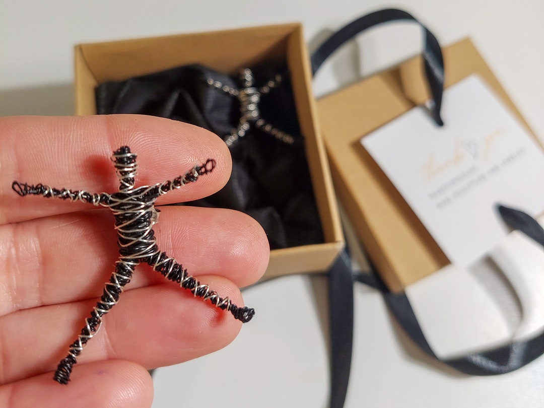 Wire Figure Earrings: Handmade Sterling Silver Human Form Studs - Etsy