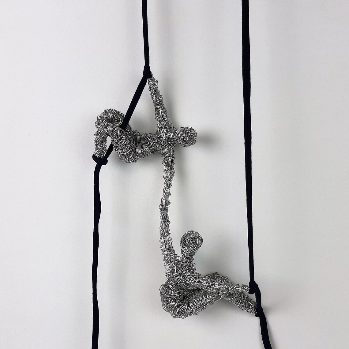 Set of 2 Climbing Wire Art Sculptures 3d Wall Decor Sports | Etsy