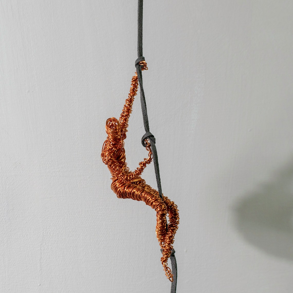 Copper Wire Climbing Man Sculpture Metal Wall Hanging Figure - Etsy