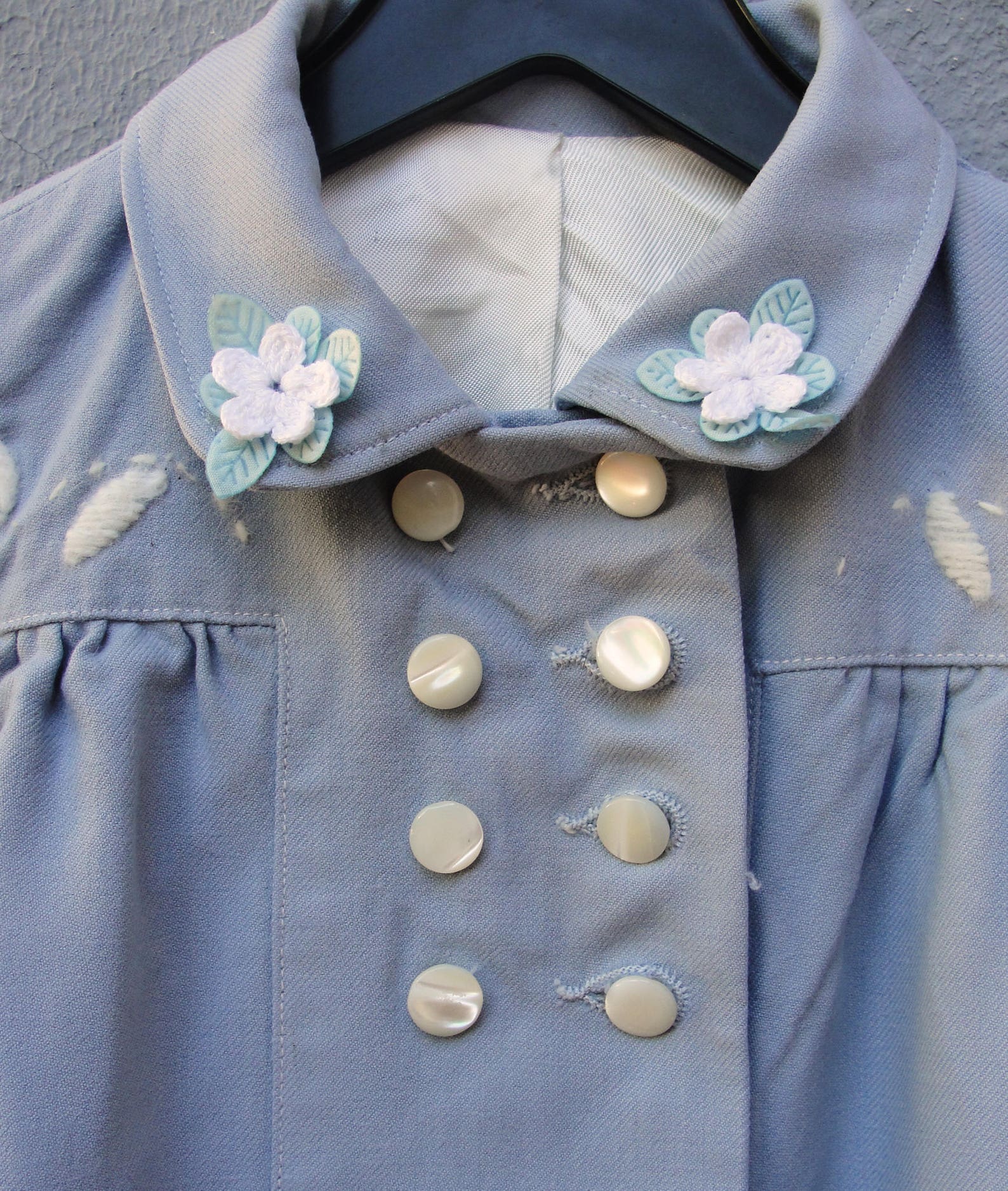 Blue Lace Jacket Baby Child Coat Size 12-18 Months Vintage - Etsy