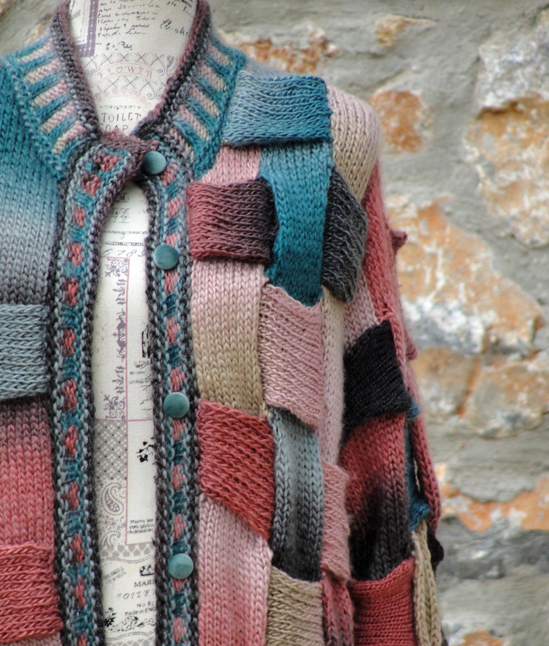 Hand Knitted Woven Jacket Ombre Basket Jacket Winter - Etsy