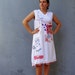 Soul Cloth Dress Hand Stitches Vintage Embroidery Linen Birds and ...