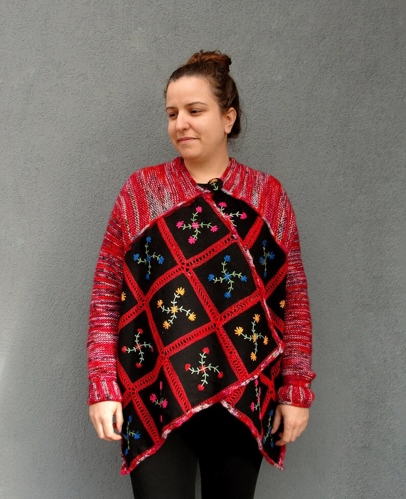 Bohemian Embroidery Cardigan Jacket Clothing Vintage - Etsy