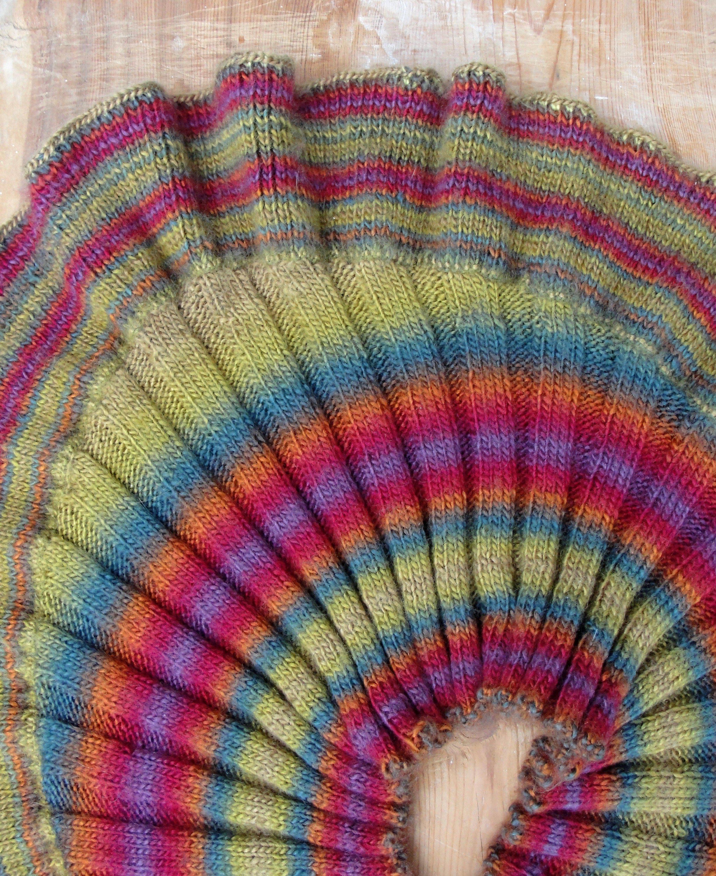 Triangle Striped Rainbow Wrap Scarf Knitted Textured Scarf | Etsy