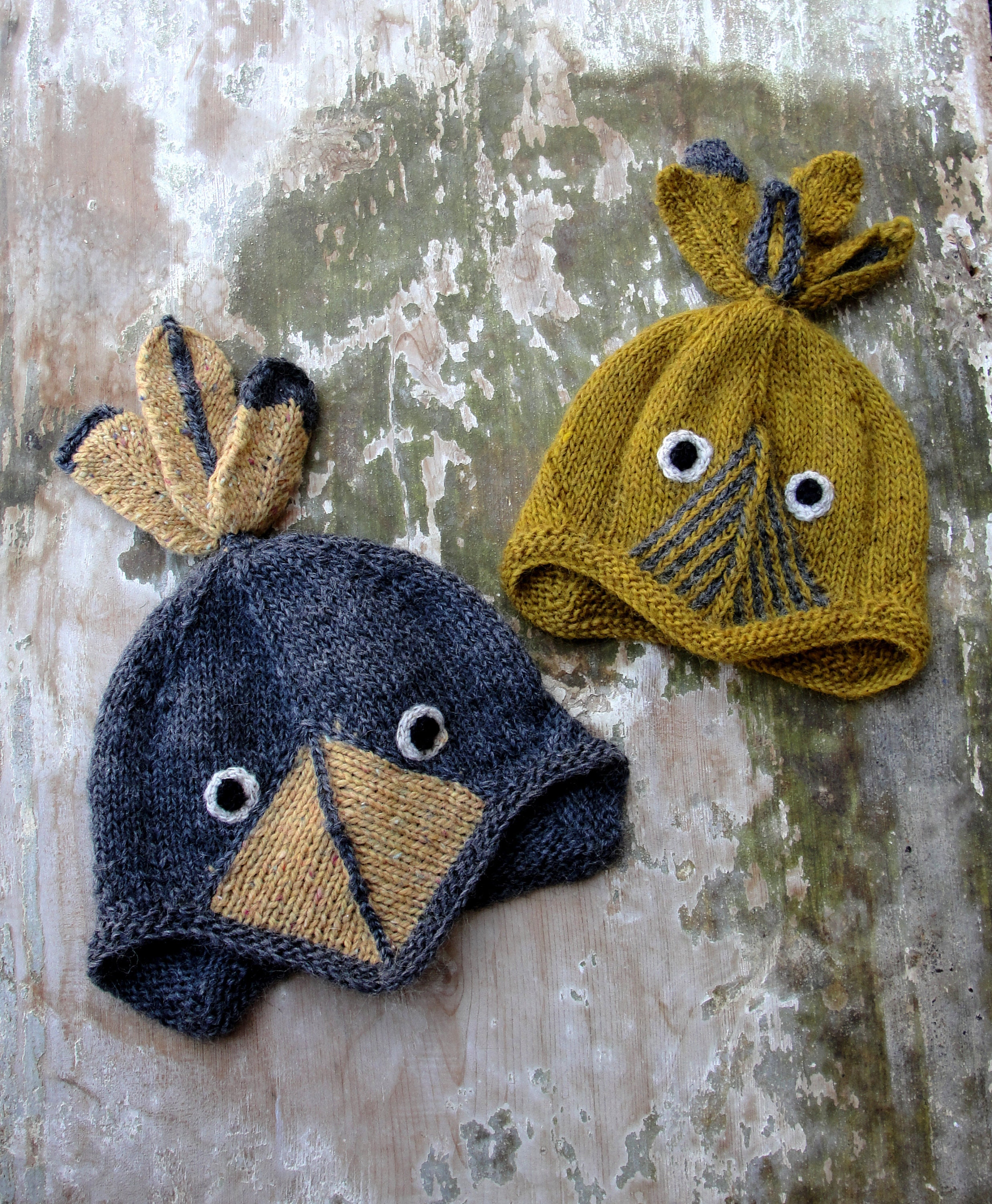 Kid's Bird Wool Knit Hat, Luxurious Accessory Earthy Colors - Etsy