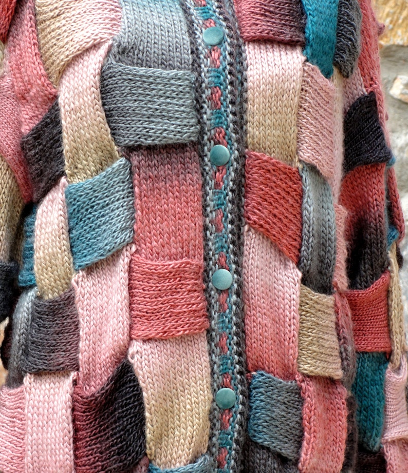 Hand Knitted Woven Jacket Ombre Basket Jacket Winter - Etsy