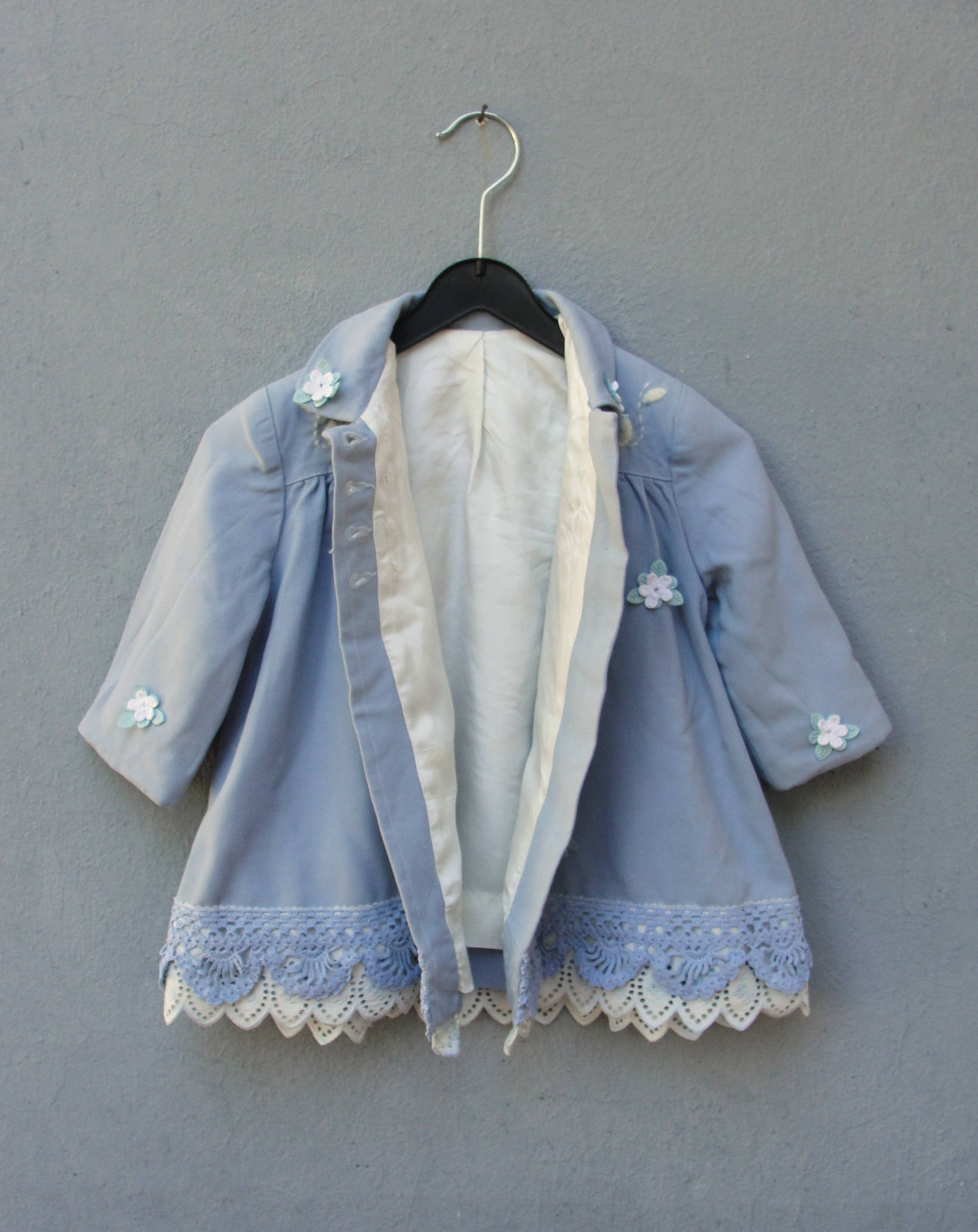Blue Lace Jacket Baby Child Coat Size 12-18 Months Vintage - Etsy