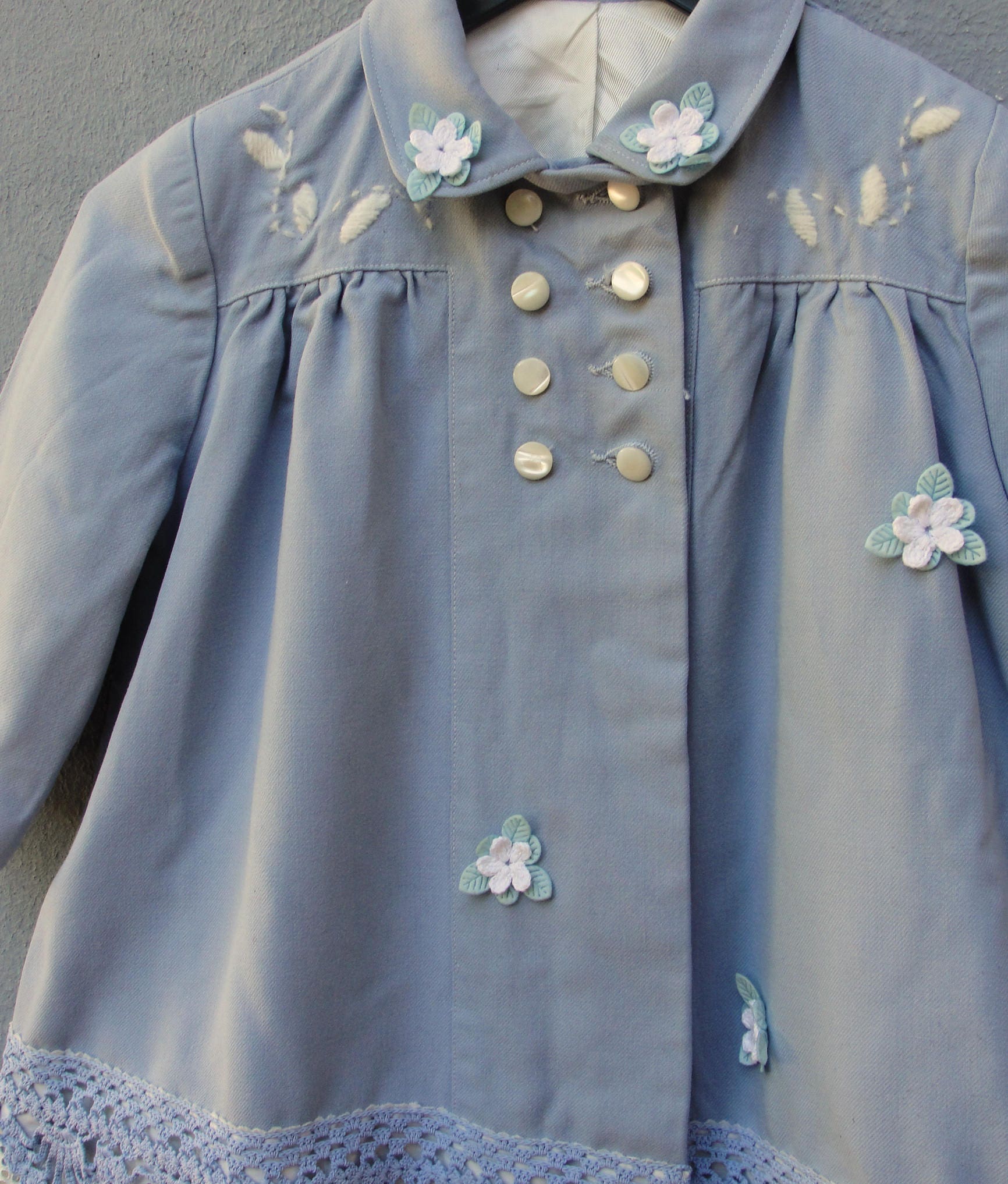 Blue Lace Jacket Baby Child Coat Size 12-18 Months Vintage - Etsy