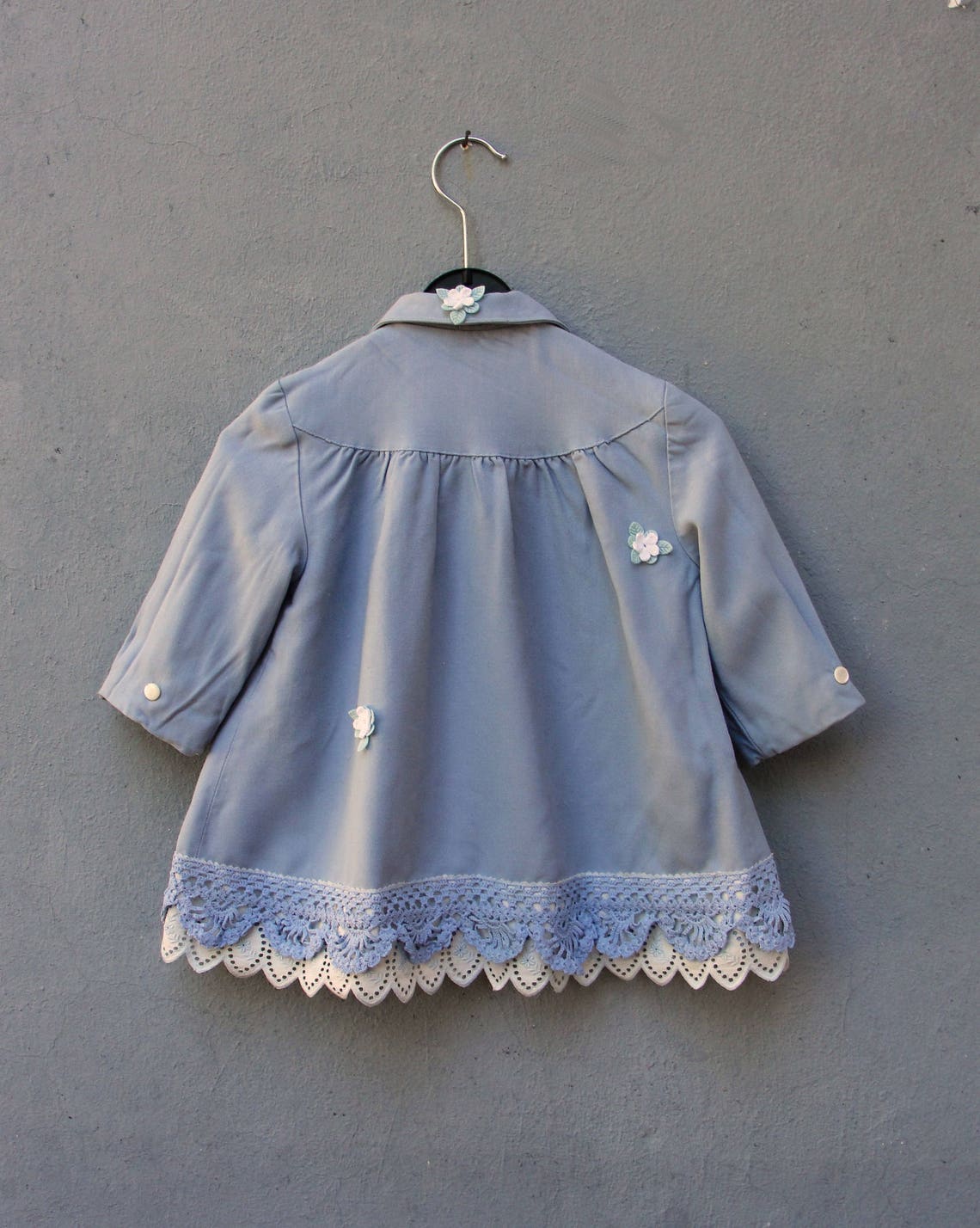 Blue Lace Jacket Baby Child Coat Size 12-18 Months Vintage - Etsy