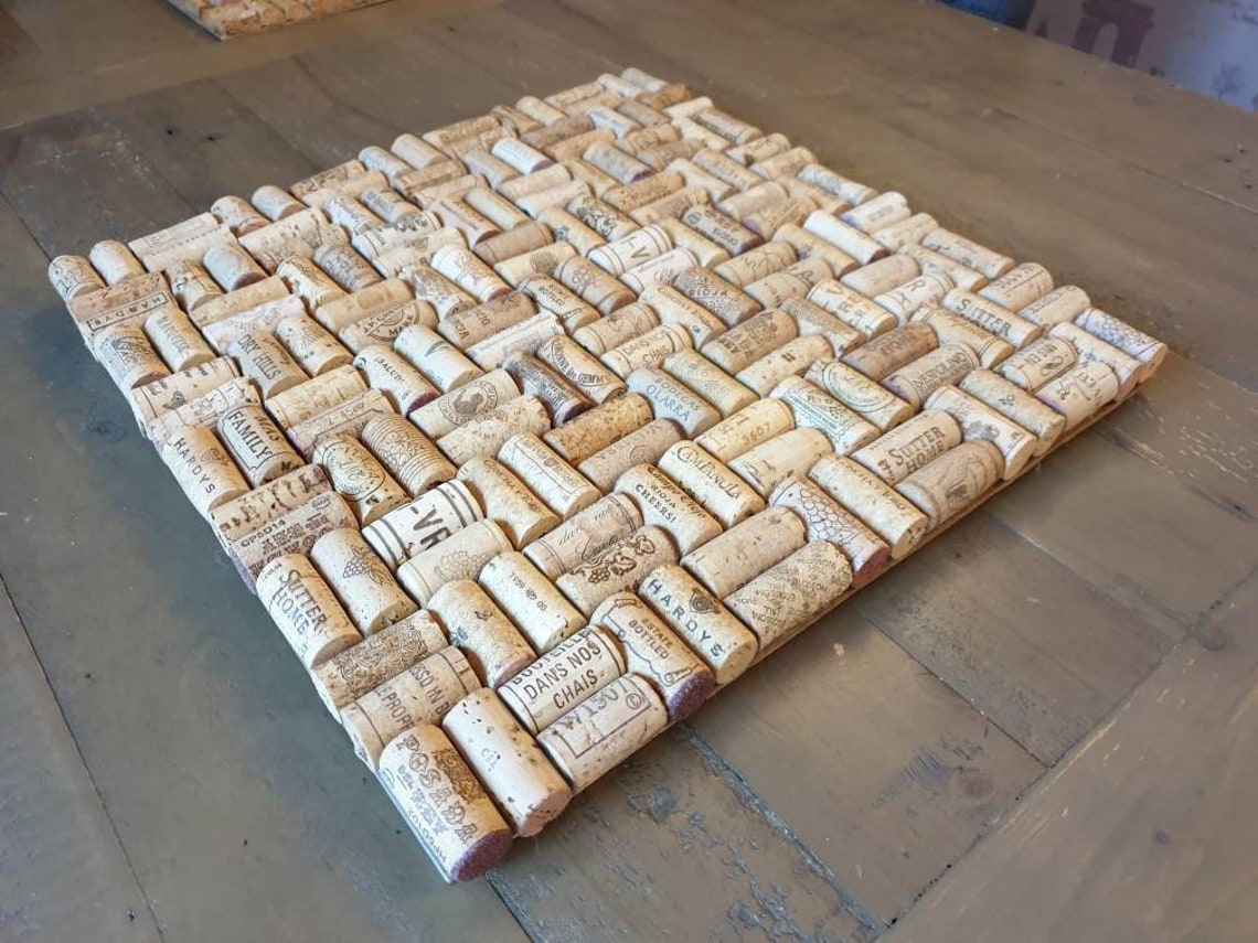 Wine Cork Notice Board. Memo Board. Pinboard. 40cm X 40cm. - Etsy