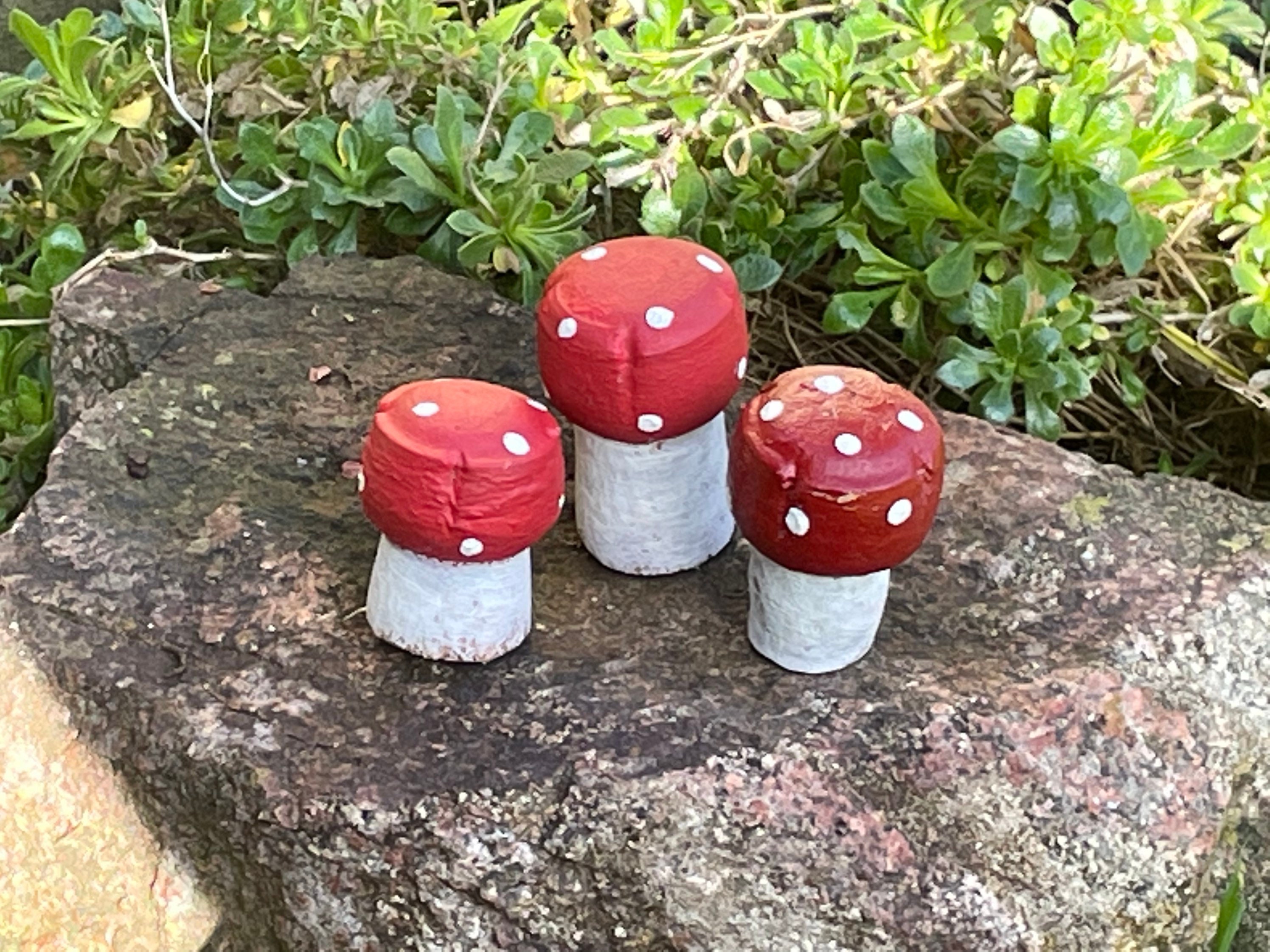 Toadstool Decorations. Mushroom Ornament. Hand Painted Champagne Corks ...