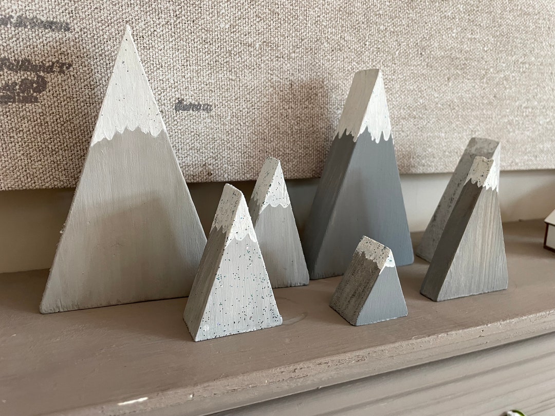 Wooden Mountains. Mountain Range. Snow Capped Mountain Peaks. Skiing ...
