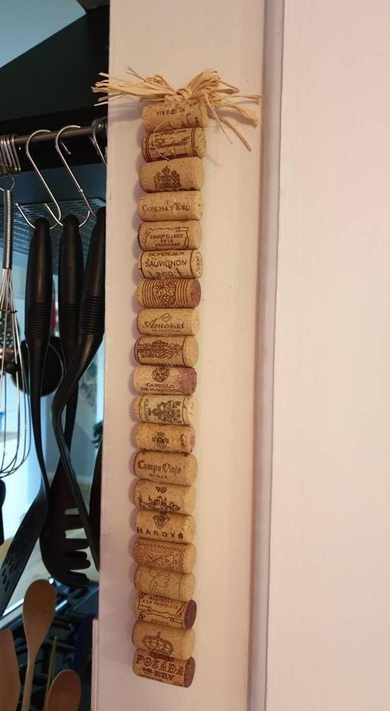 Wine Cork Wall Hanging. Noticeboard. Memo Board. 20 Cork Strip. - Etsy