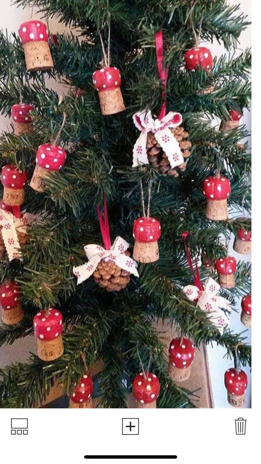 Set of 3 Toadstool Decorations. Mushroom Ornament. Hand Painted ...