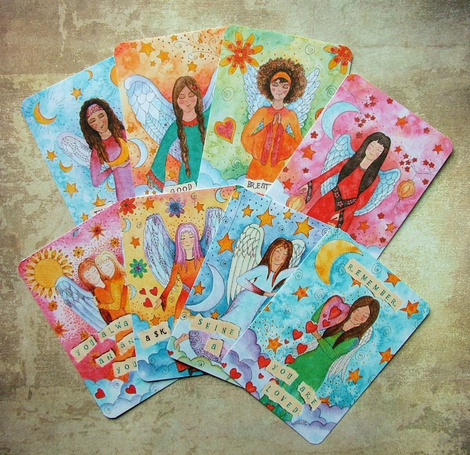 Angel Affirmation Cards Angel Inspiration Cards Angel - Etsy