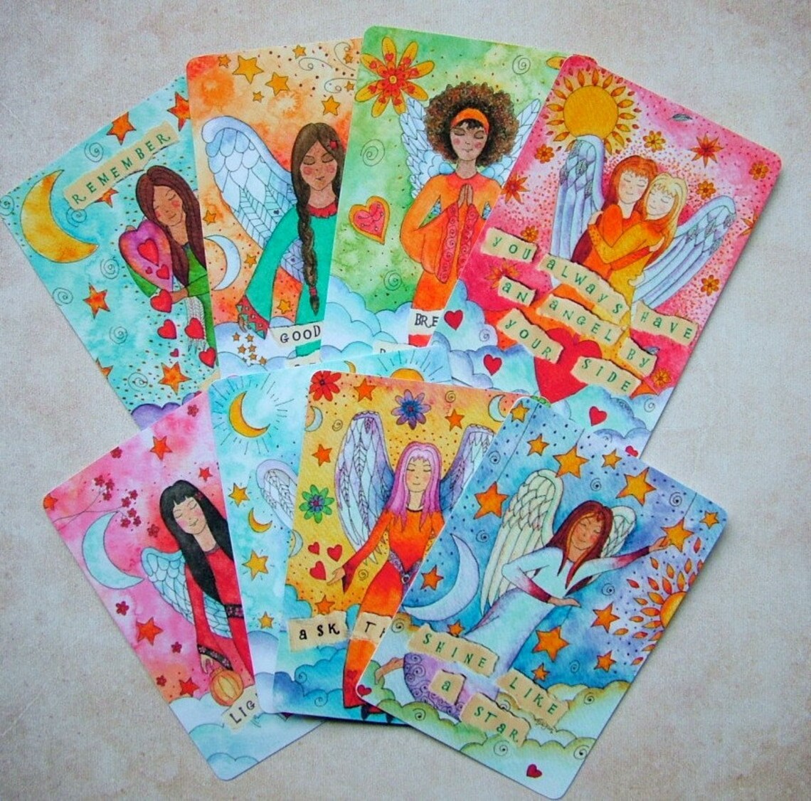 Angel Affirmation Cards Angel Inspiration Cards Angel | Etsy