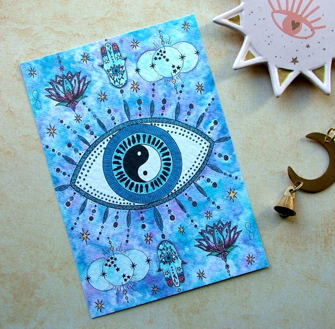 Evil Eye Art Print in Two Sizes - Etsy