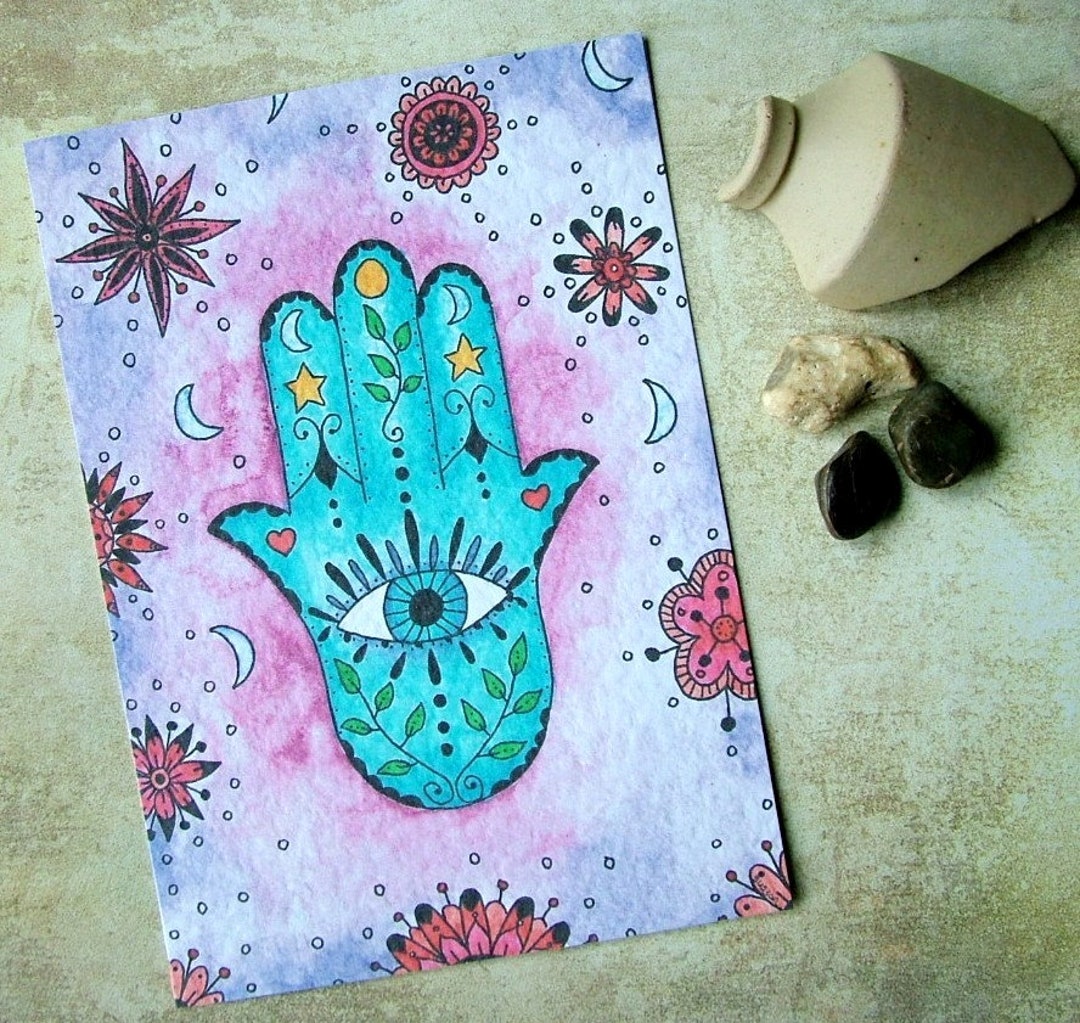 Hamsa Hand Art Print - Etsy