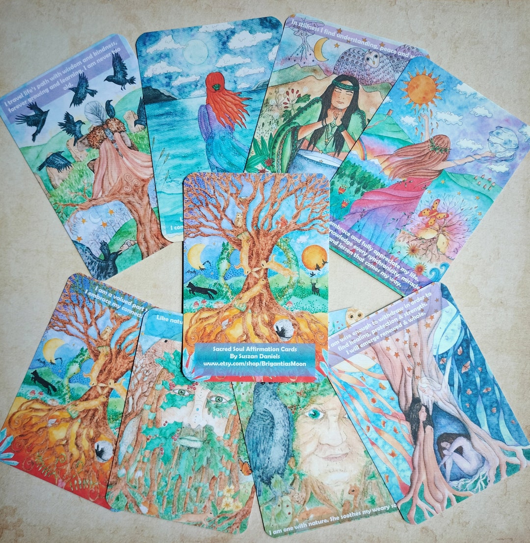Sacred Soul Affirmation Cards, 8 Guidance Cards - Etsy