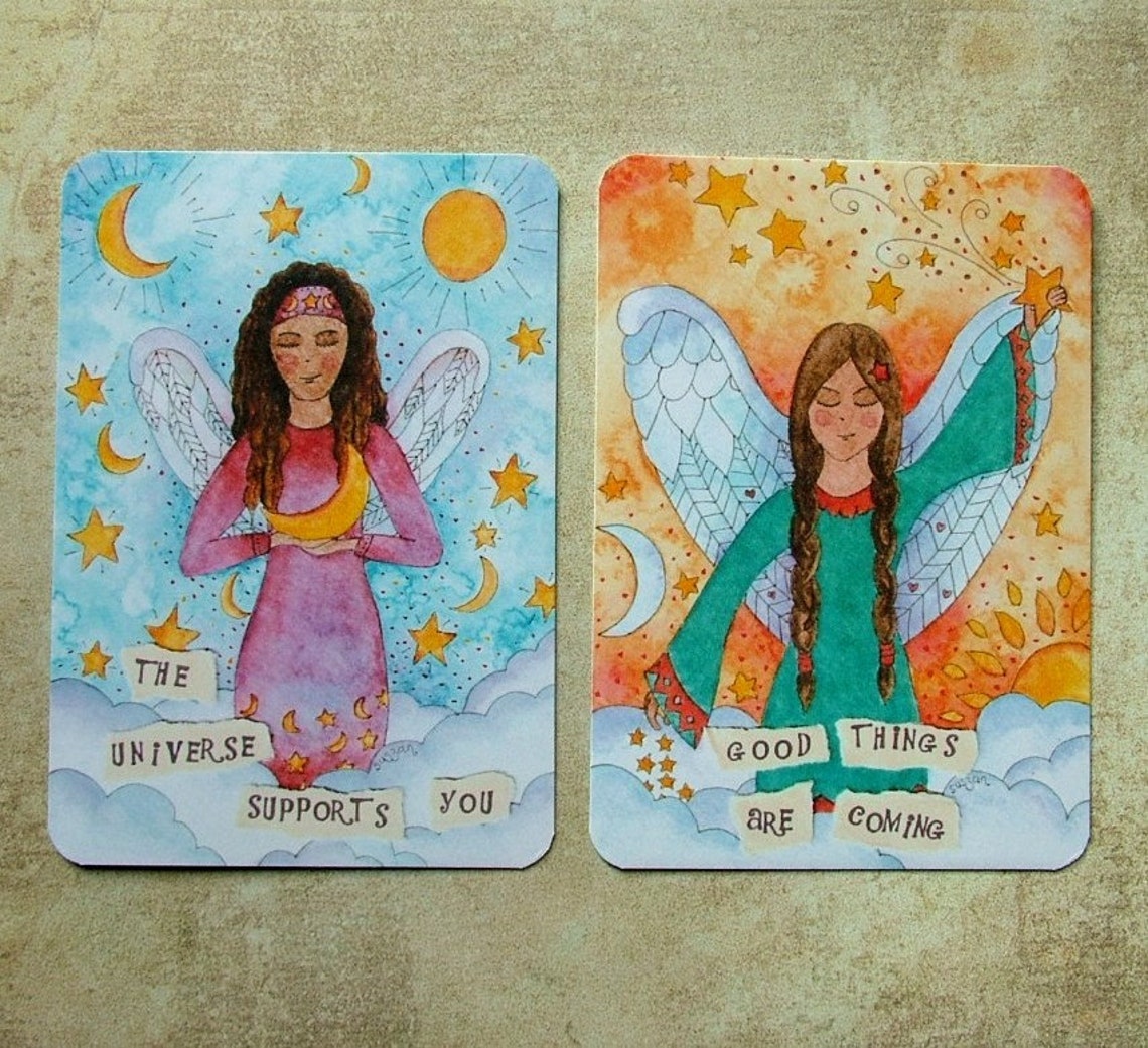 Angel Affirmation Cards Angel Inspiration Cards Angel - Etsy