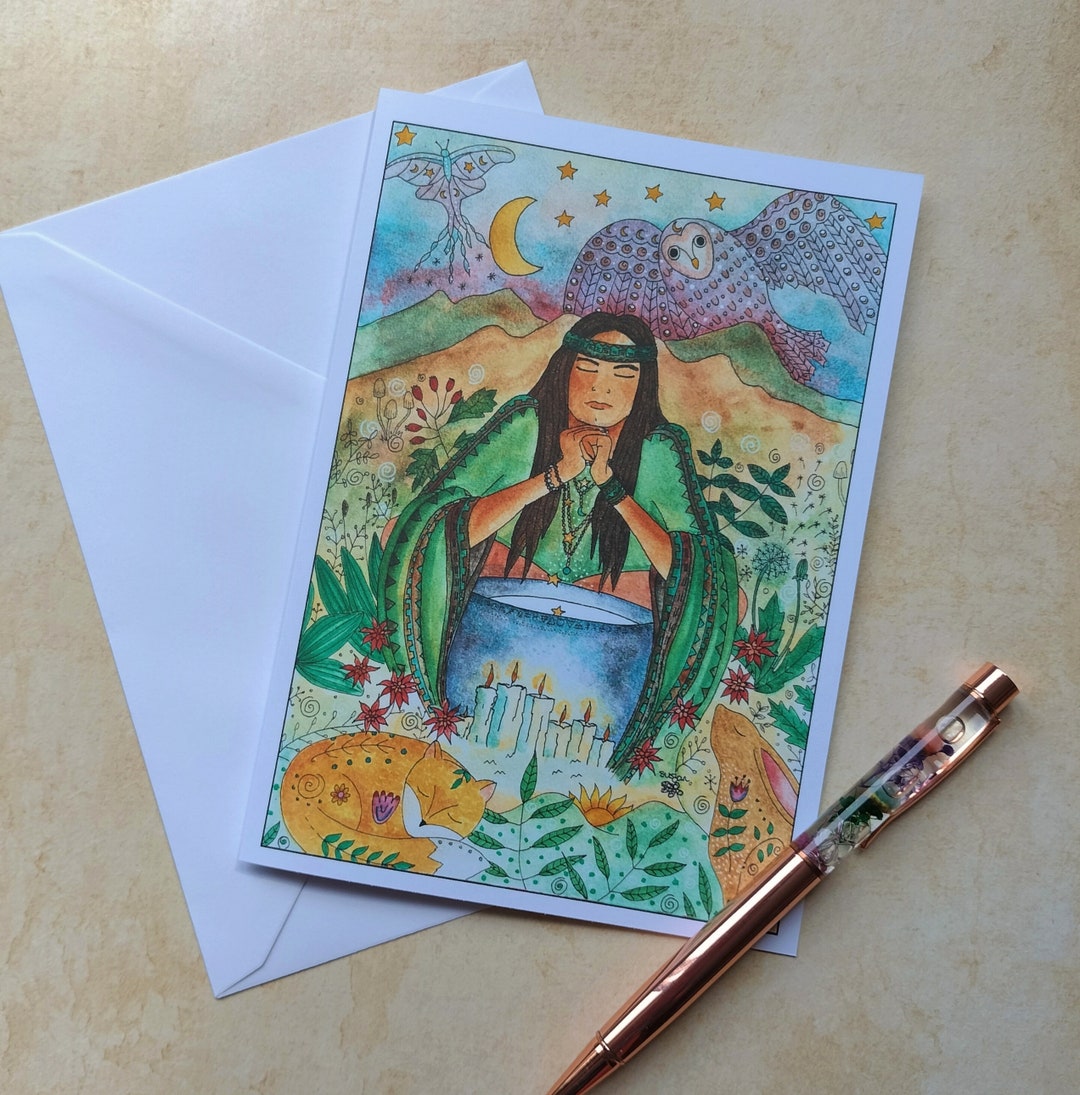 Shaman Greeting Card, Shaman Art Print - Etsy