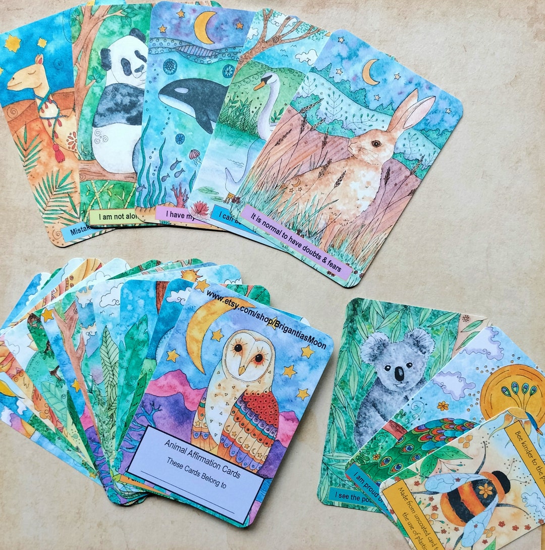 Childrens Animal Affirmation Cards, Inner Child Affirmation Cards ...