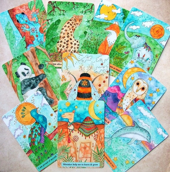 Childrens Animal Affirmation Cards Inner Child Affirmation - Etsy