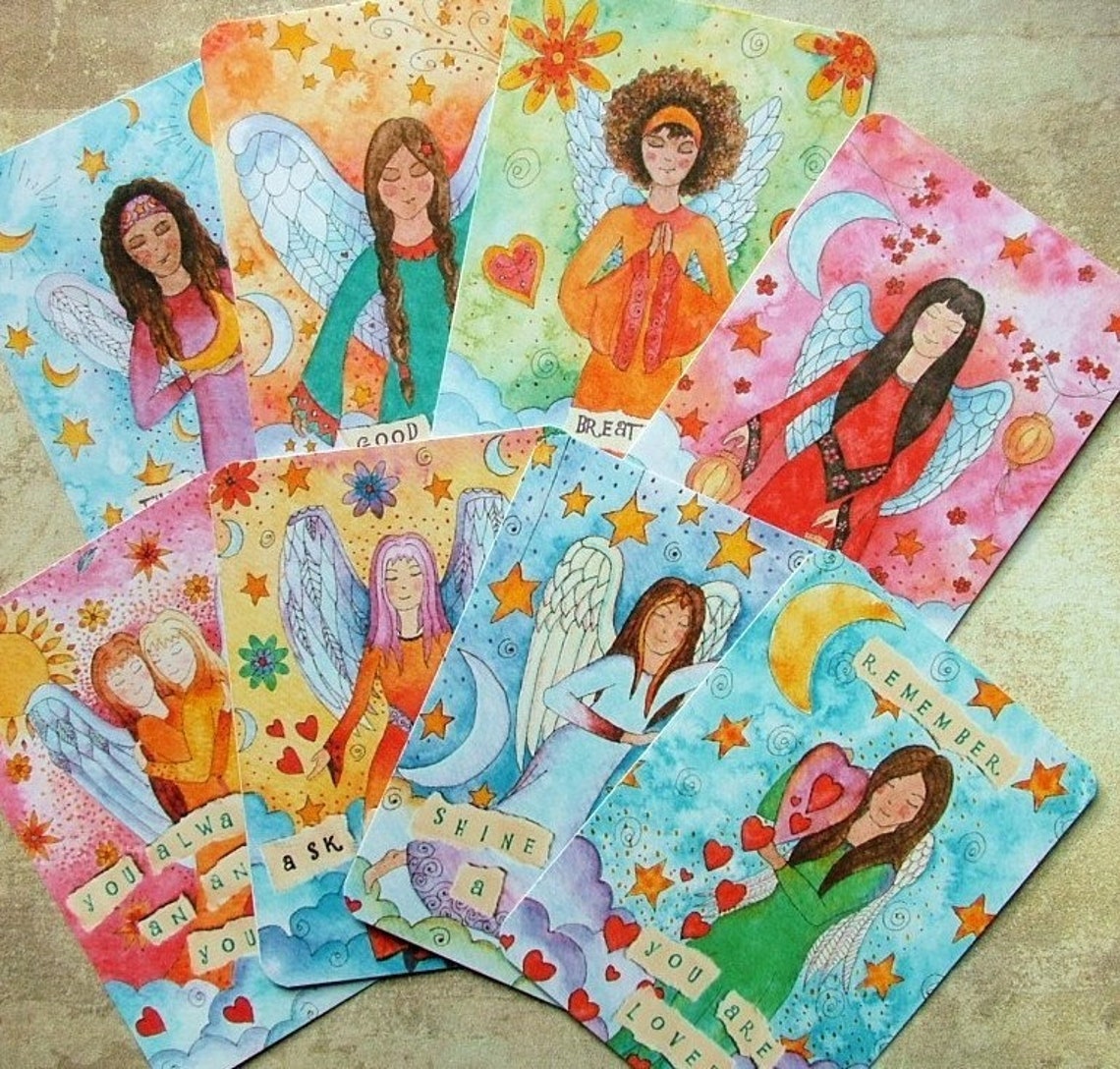 Angel Affirmation Cards Angel Inspiration Cards Angel - Etsy