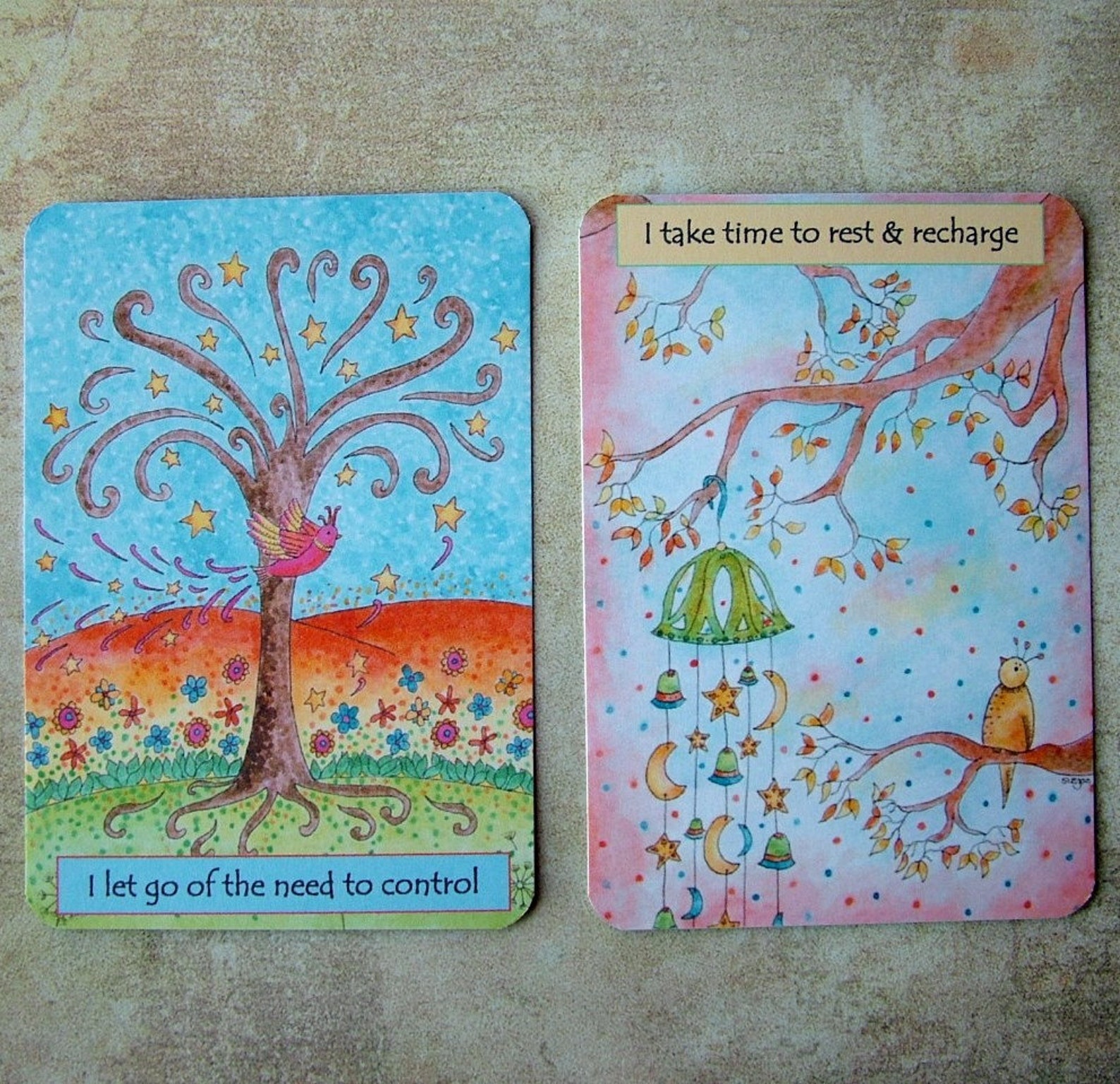 Comforting Affirmation Cards Bird Affirmation Cards - Etsy UK