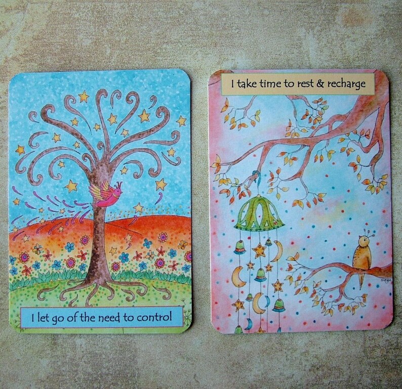 Comforting Affirmation Cards Bird Affirmation Cards - Etsy UK