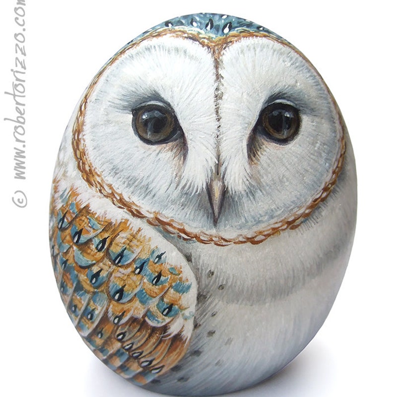 Painted Owl Rocks - Etsy