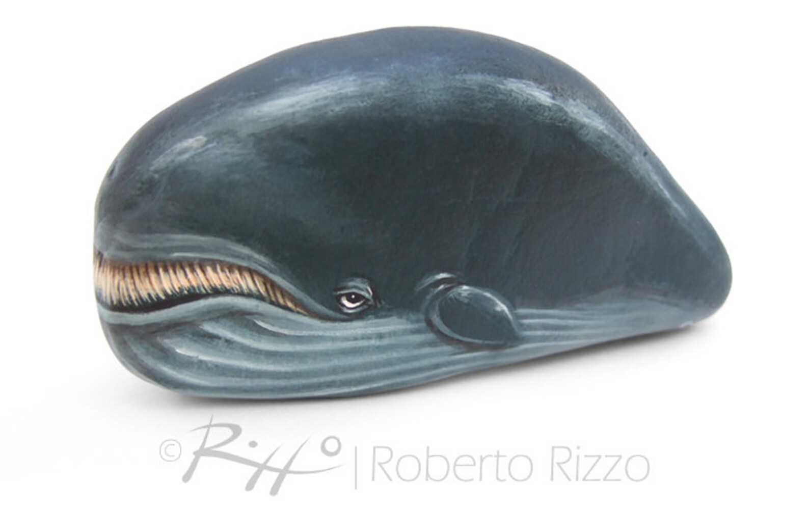 A Rare Shaped Stone Transformed in a Whale! Rock Painting Art by ...