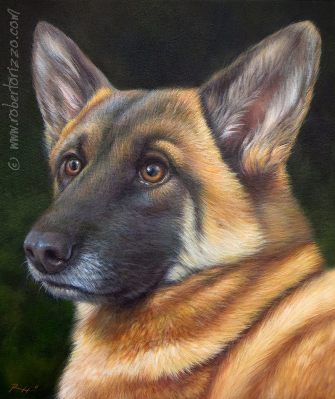 Custom Fine Art Dog Portrait Original Artwork on Commission - Etsy