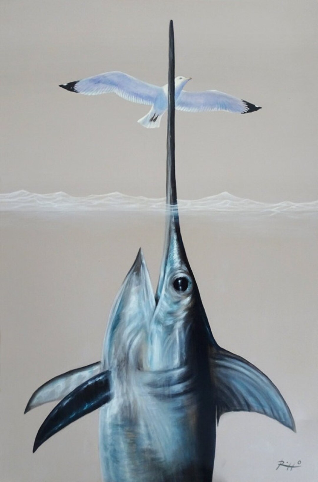 Sea Cross - Original Swordfish Painting Devoted to the Mediterranean ...