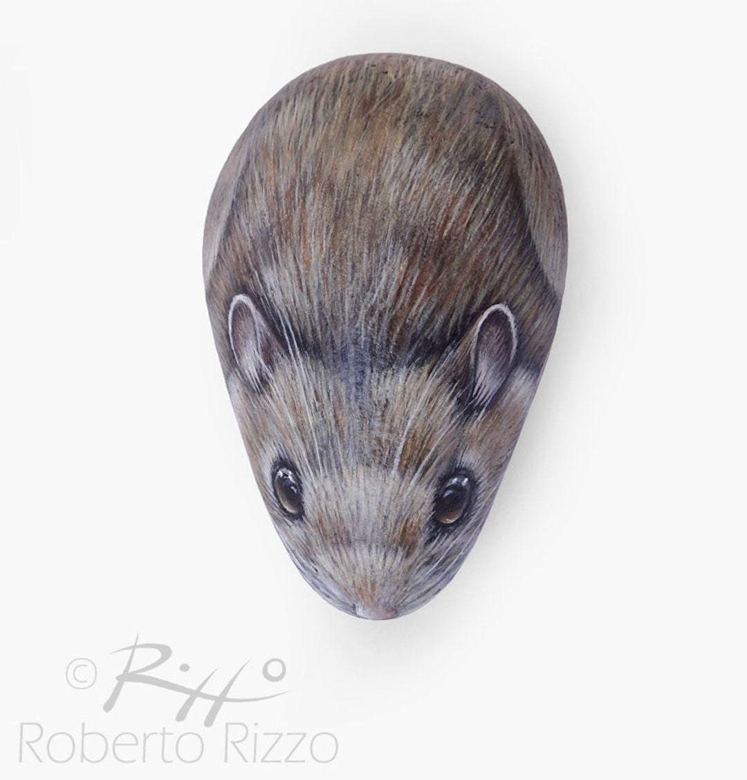 Incredibly Realistic Hand Painted Rock Mouse | Stone Art Painted Rocks ...