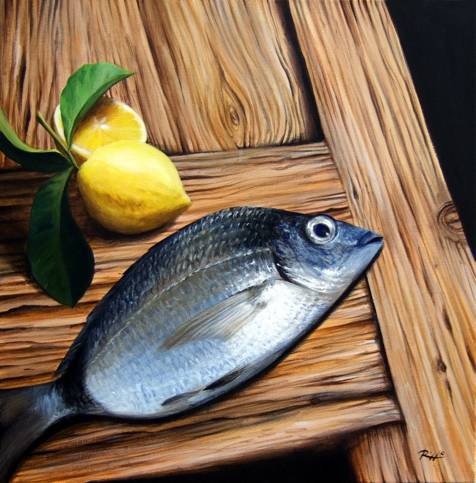 Still Life With a Sharpsnout Sea Bream - Original Painting | Fine Art ...