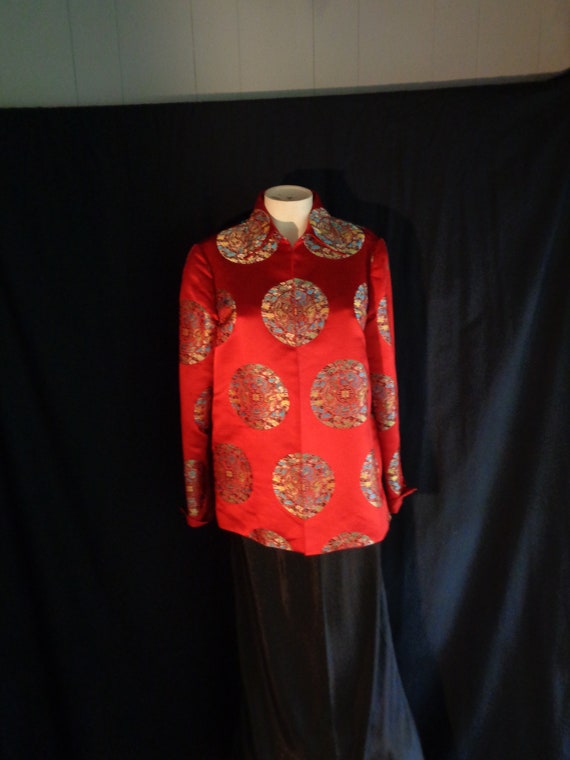 vintage chinese jacket red - Gem
