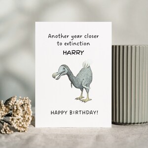 Dodo Birthday Card, Funny Birthday Card, Personalised Birthday Card ...