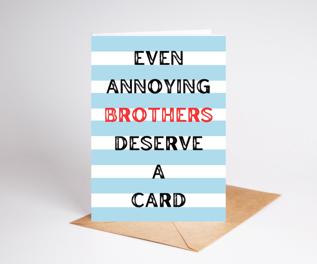 Brother Birthday Card, Rude Brother Birthday Card, Funny Brother ...