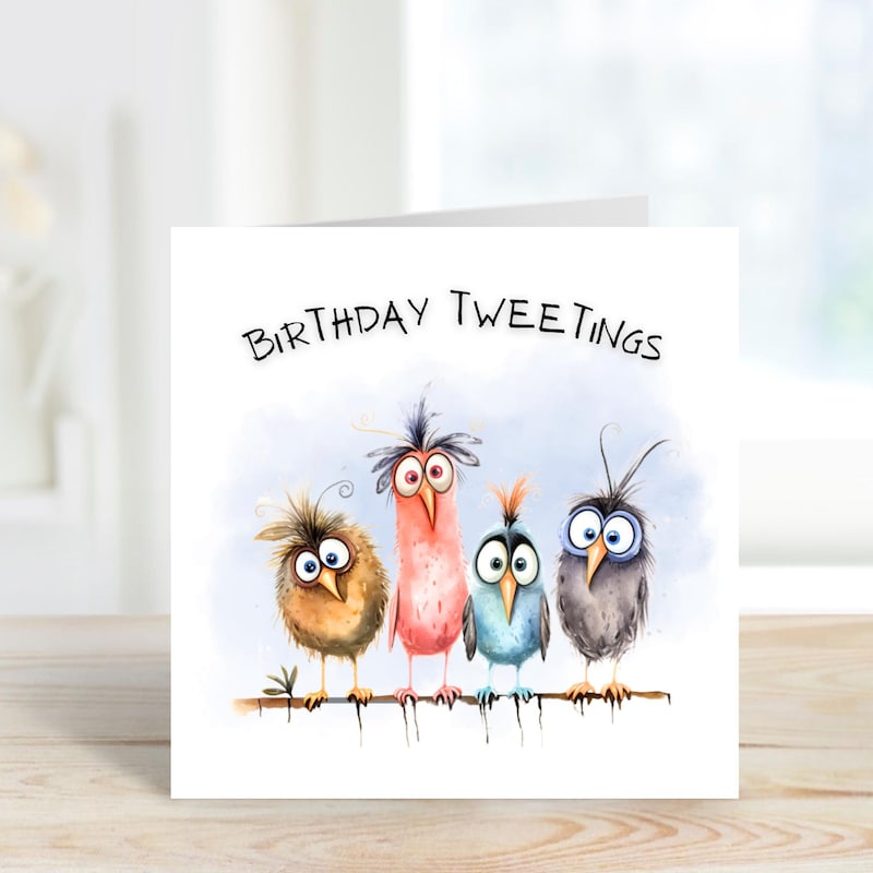 Bird Song Birthday Card - Etsy UK