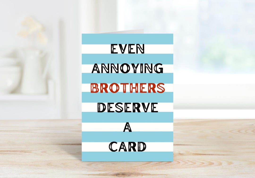 Brother Birthday Card, Rude Brother Birthday Card, Funny Brother ...