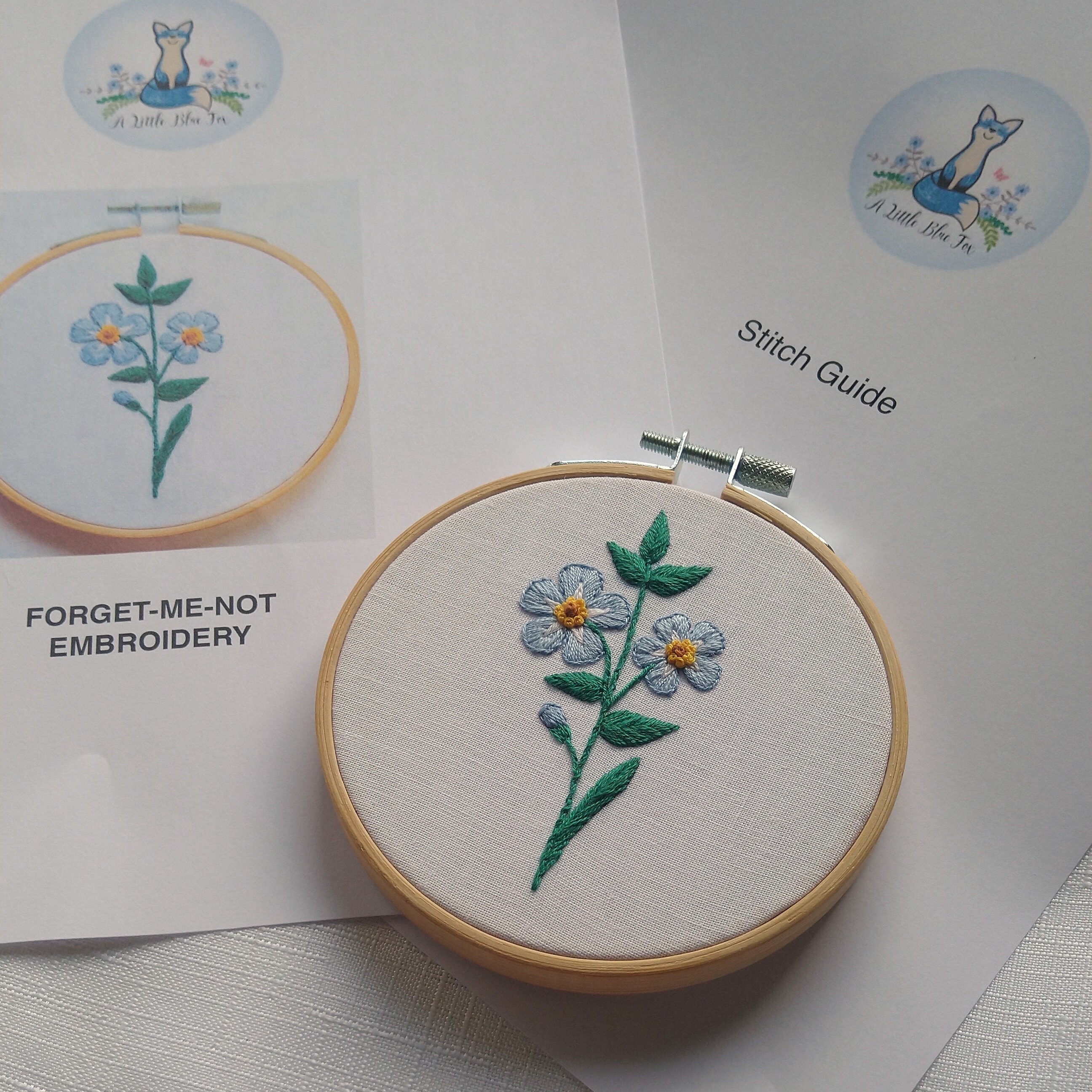 Forget-me-not Embroidery Pdf Pattern - Embroidery PDF Guide - Etsy