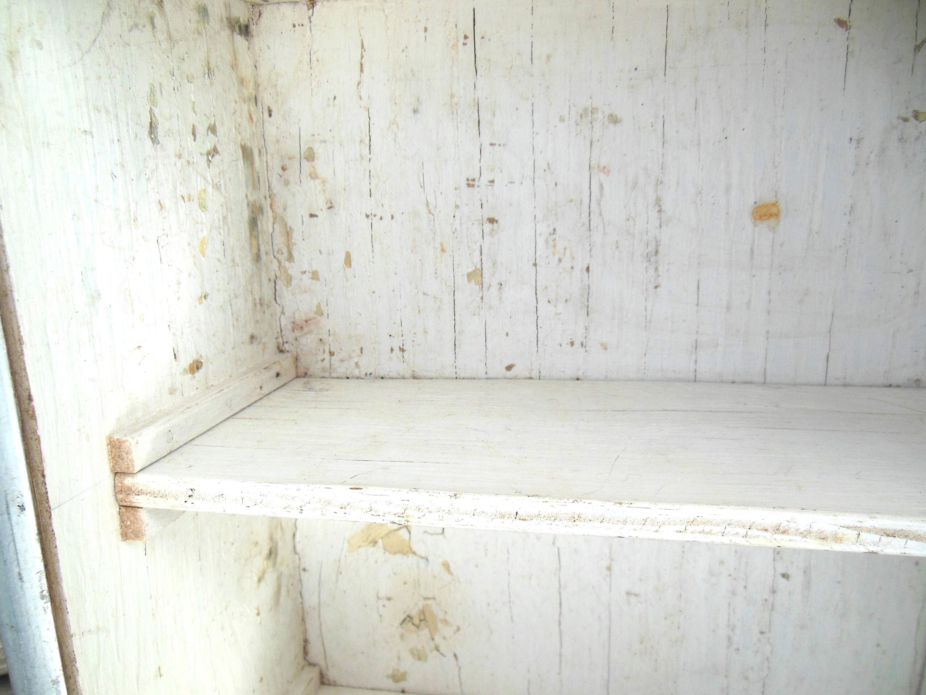 Shadow Box, Divided Wood Drawer, Display Shelf, Shabby White Painted ...